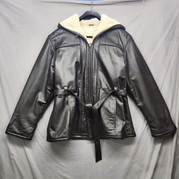 Wilsons Leather | Jackets & Coats | Wilson Leather Coat Fur Lined Dark ...